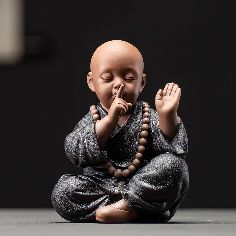 Little Monk Figurines Buddha Statues with Four Wise Principles – MR ...