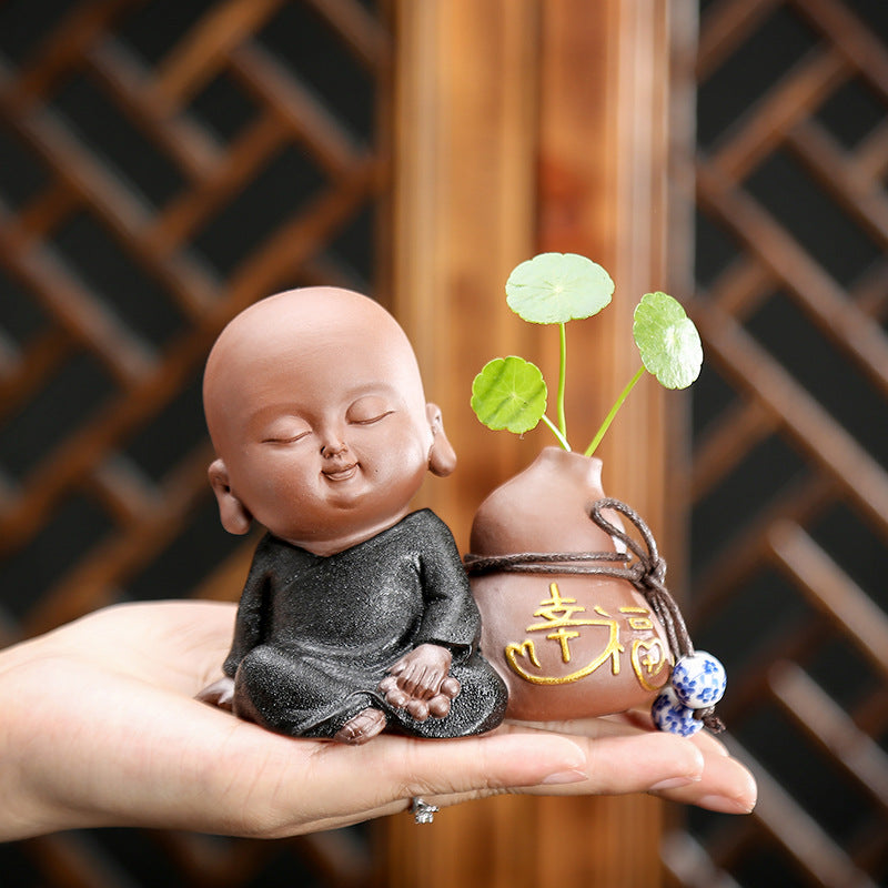 Little Monk Figurines Buddha Statues With Happiness and Safety Bag – MR ...